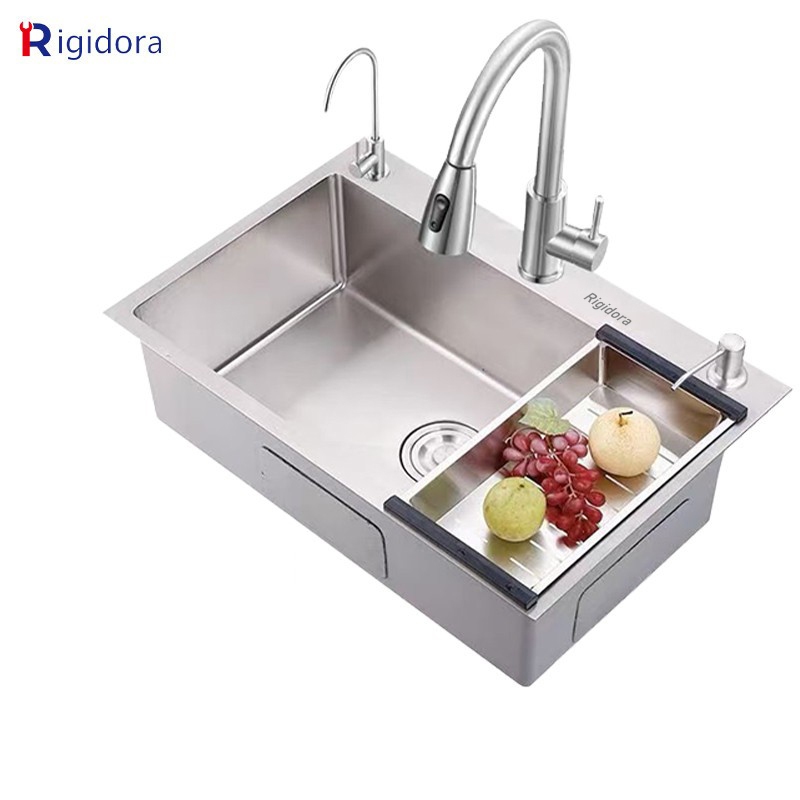 Jual Rigidora Wastafel Kitchen Sink 1 Set Stainless Perak anti-korosi ...