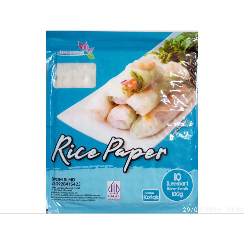 Jual Rice paper dari javasuperfood bentuk bulat dan kotak 10L | Shopee ...