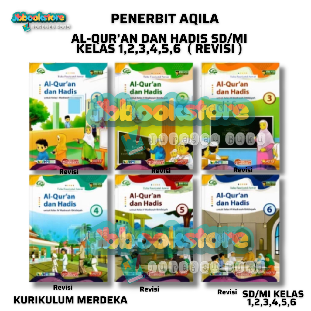 Jual Buku Alquran Dan Hadis Kelas 1 2 3 4 5 6 SD/MI / Qurdis SD / Kurikulum Merdeka / Aqila ...