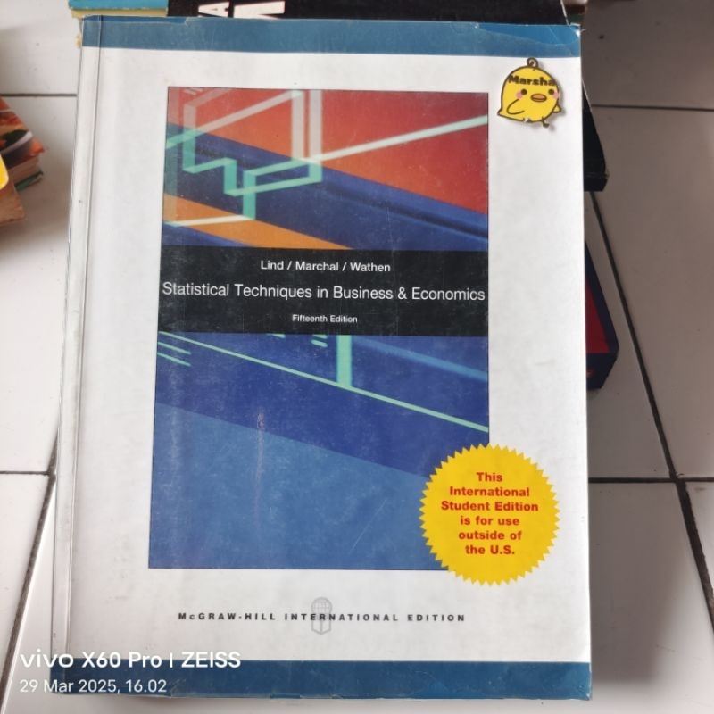 Jual BUKU STATISTICAL TECHNIQUES IN BUSINESS & ECONOMICS FIFTEENTH ...