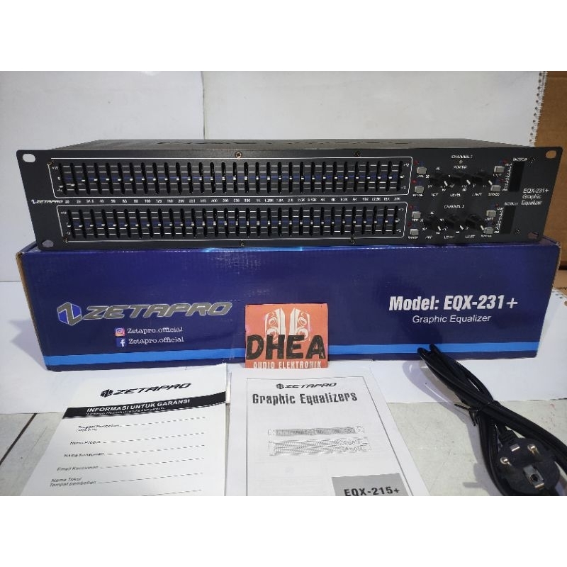 Jual Equalizer Equaliser Zetapro EQX 231+ / 231 Plus Subwoofer dan limiter 2 x 31 channel ...