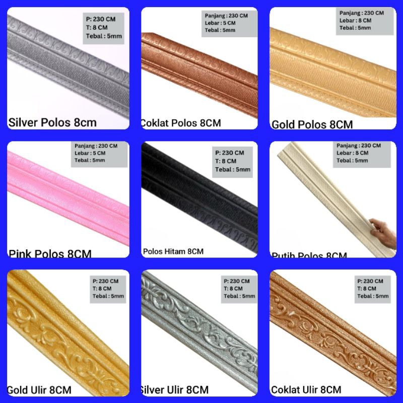 Jual PUSAT GROSIR WALLPAPER Walpaper List Foam Stiker Dinding List ...