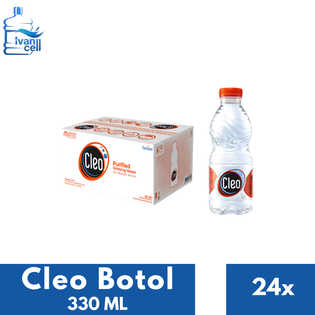 Jual ⚡INSTANT⚡(1 DUS) CLEO BOTOL 330 ML isi (24 BOTOL) - ORIGINAL 100% ...