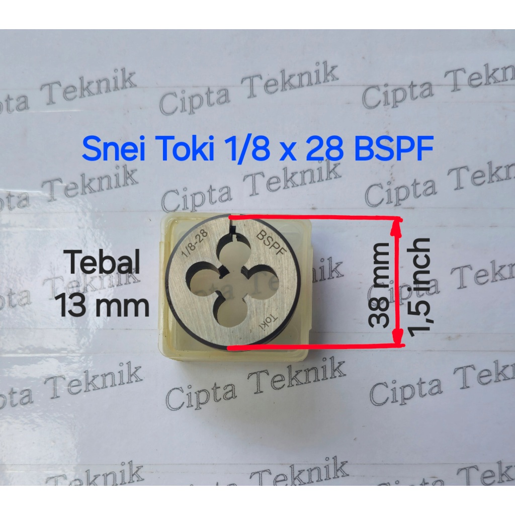 Jual Snei Toki 1/8 x 28 BSPF Round Dies 1/8inch Senei Senai Sney Snay Ulir Nepel Pipa Drat Luar ...