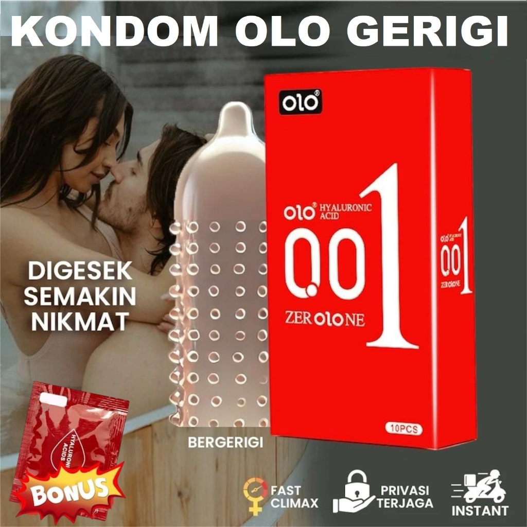 Jual Kondom OLO 001 Merah Gerigi Hitam Super Tipis Gold Gerigi Pipa Elastis Tahan Bocor ...