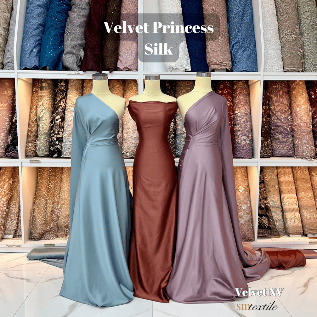 Jual Kain Velvet Princess Silk Premium | Kain Satin Polos Tebal Tekstur ...