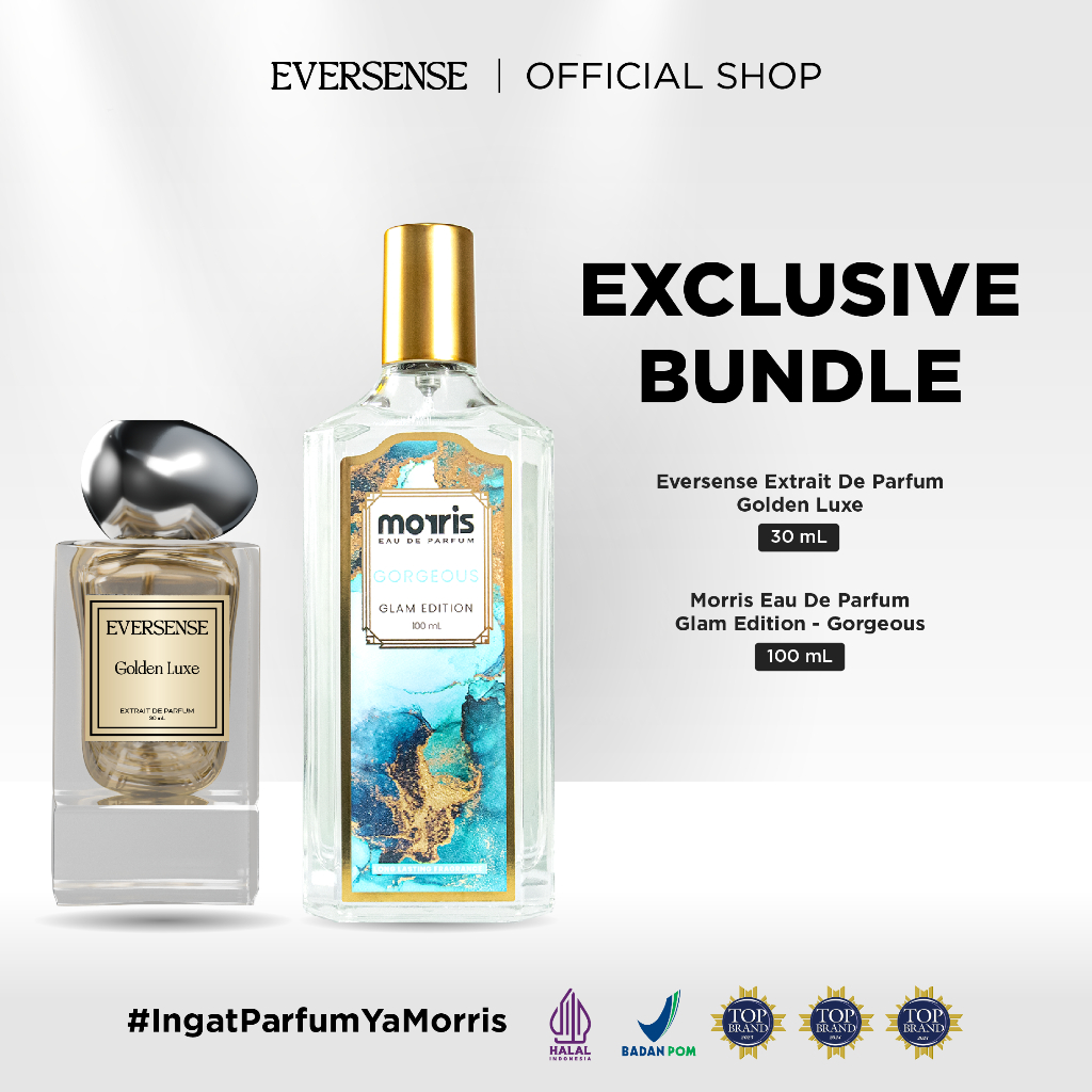 Jual EVERSENSE GOLDEN LUXE 30ml X MORRIS GLAM EDITION GORGEOUS 100ml ...