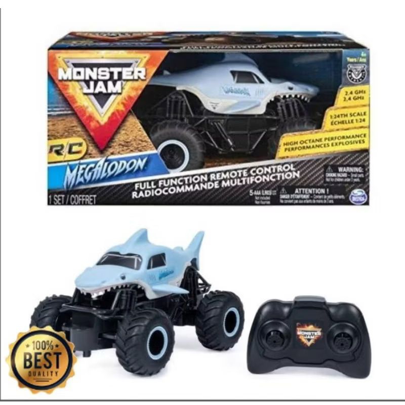Jual Monster Jam megalodon Rc Remote Control Monster Truck 1:24 2.4 Ghz Monster Jam Official ...