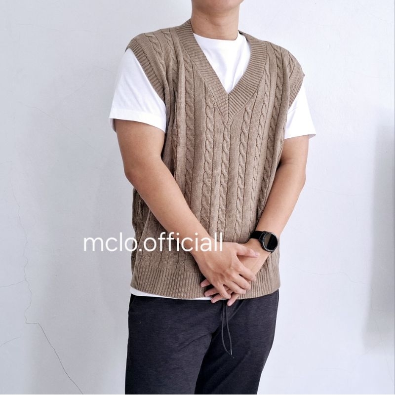 Jual vest rajut premium / rompi rajut ( unisex ) | Shopee Indonesia