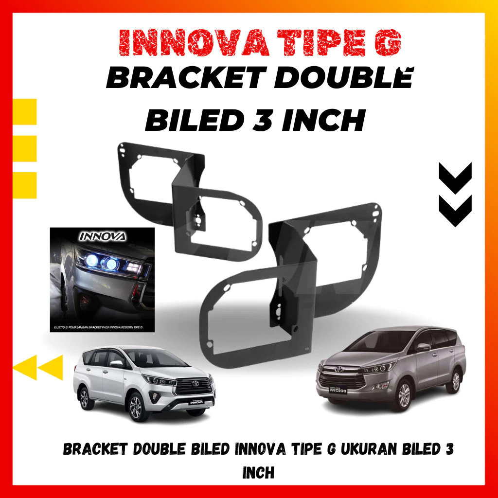Jual Bracket Breket Double BILED Projector 3 inch Kijang Innova Reborn ...