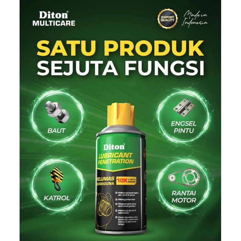 Jual Cairan Pelumas Sebaguna DITON LUBRICANT PENETRATION Fungsi seperti ...