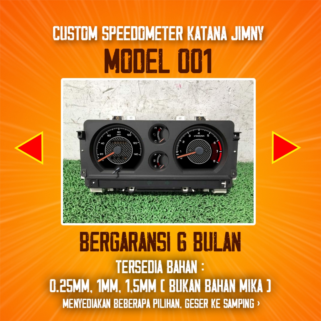 Jual Custom Speedometer Mobil Katana Atau Jimny Model 001 - 006 ...