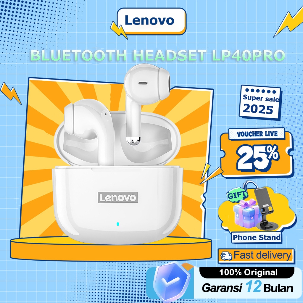 Jual Thinkplus LP40 Pro TWS Bluetooth Wireless Earphone airpods Noise ...