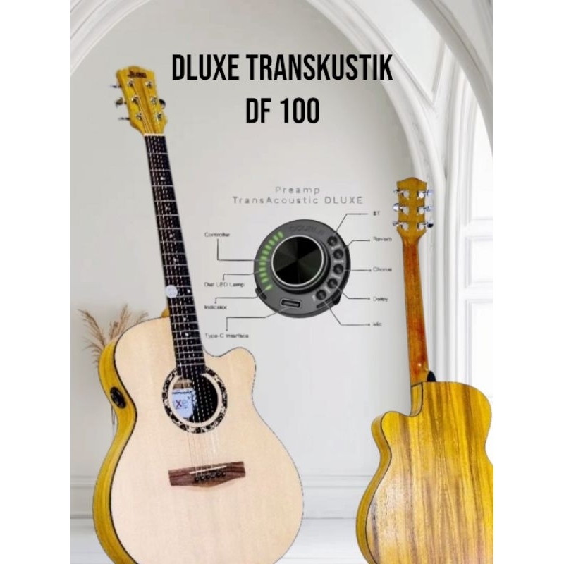 Jual gitar dluxe transkustik original DF 100/ 110 free laser nama ...