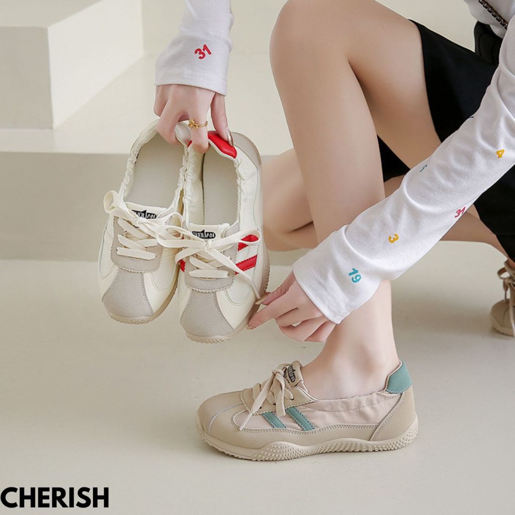 Jual FINDME 36-40 Sepatu Sneakers Wanita Comfy Ringan Kasual Minimalis Korea Style Bahan Pu ...