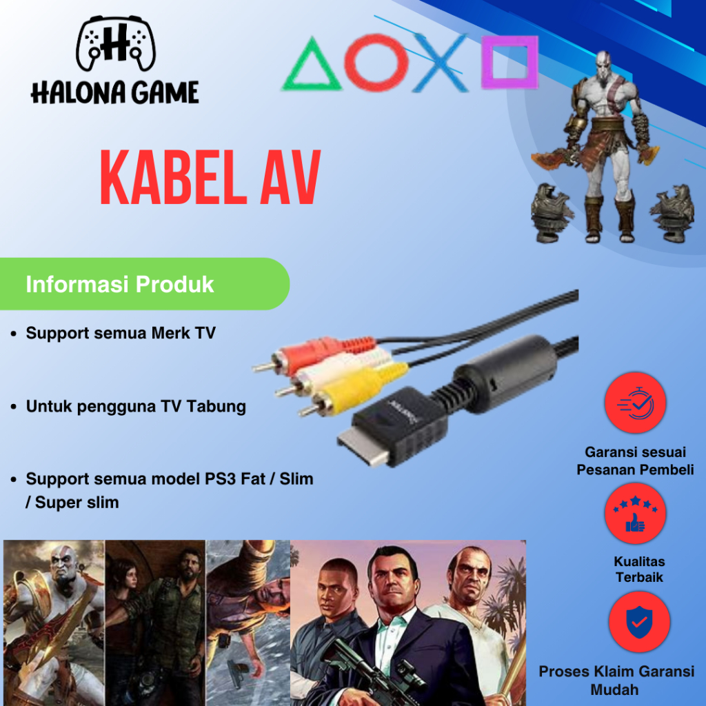 Jual KABEL AV PS2 | KABEL AV PS3 | Shopee Indonesia