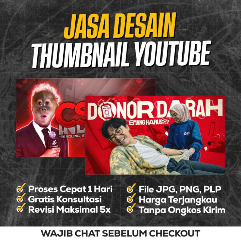 Jual JASA DESAIN GRAFIS THUMBNAIL YOUTUBE CEPAT DAN PROFESIONAL (BEBAS ...