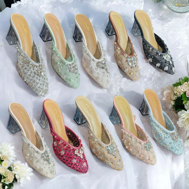 Jual TERMURAH!!! HEELS 7cm payet mewah CIARA series / sepatu pengantin ...
