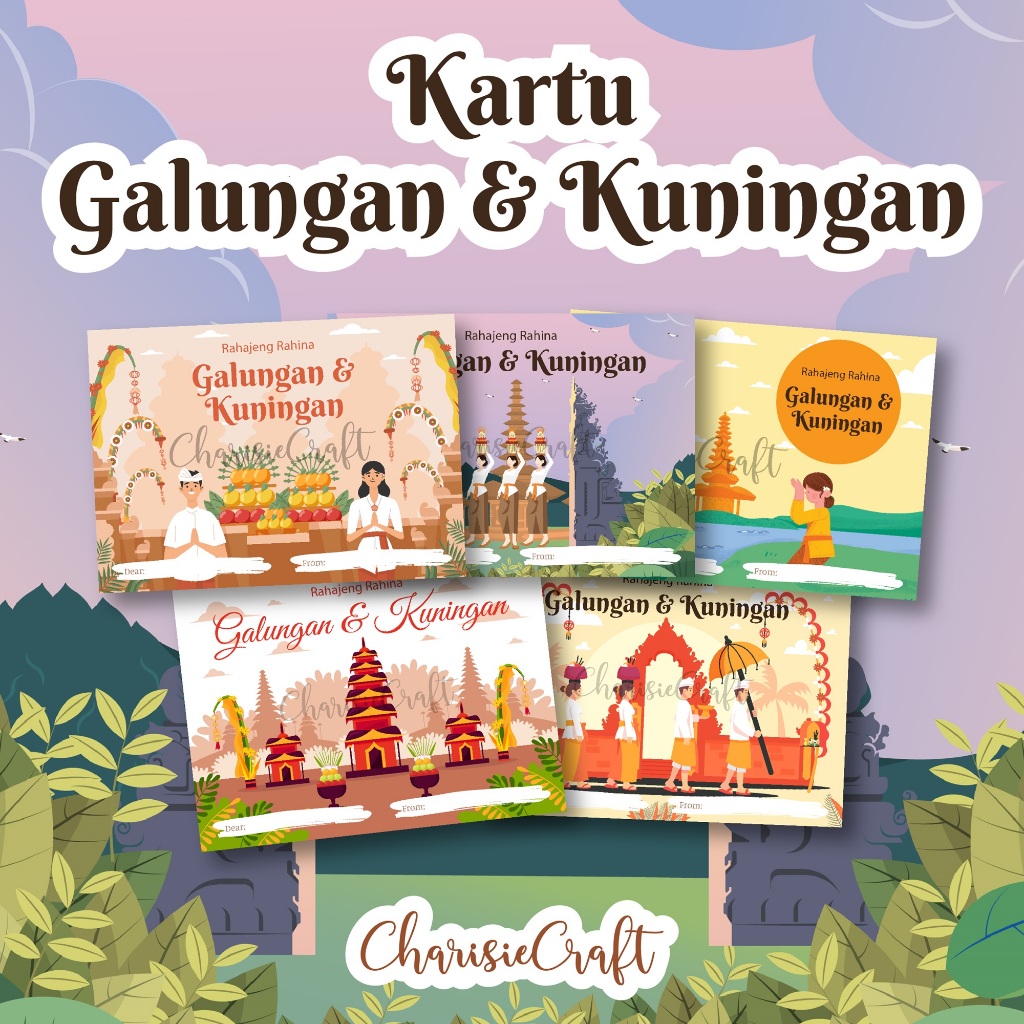 Jual Kartu hari raya galungan kuningan nyepi Kartu galungan dan ...