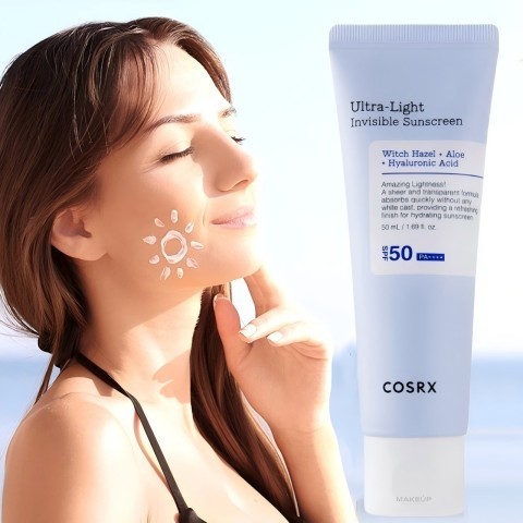 Jual COSRX Ultra-Light Invisible Sunscreen 50ml/Aloe 54.2 Aqua Tone-up Sunscreen SPF50 PA ...