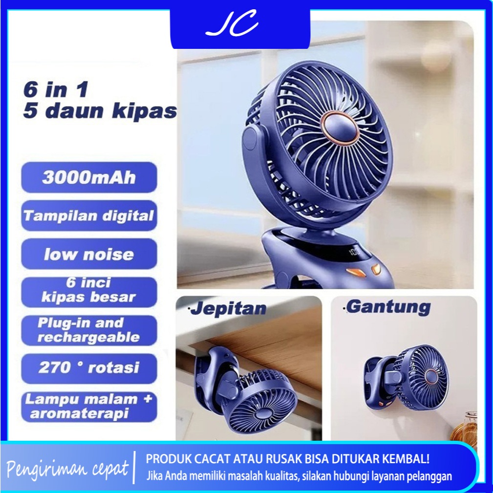 Jual Kipas Klip USB 30000mAh-50000mAh Mini Portabel Genggam Kipas ...