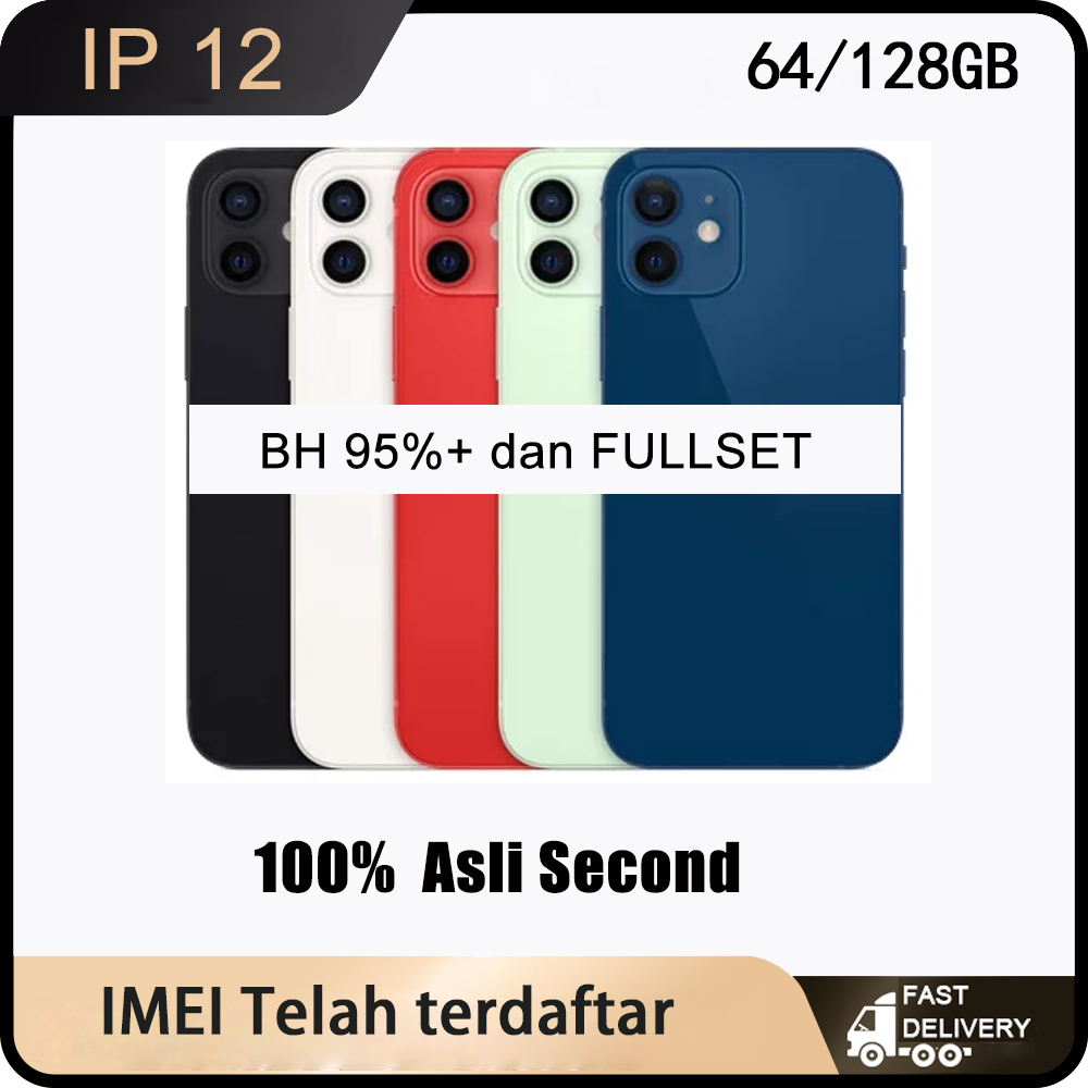 Jual IP 12 128GB/64GB Second BH 95%+ ORIGINAL 100% | MULUS NORMAL FULLSET Kondisi Perfect ...
