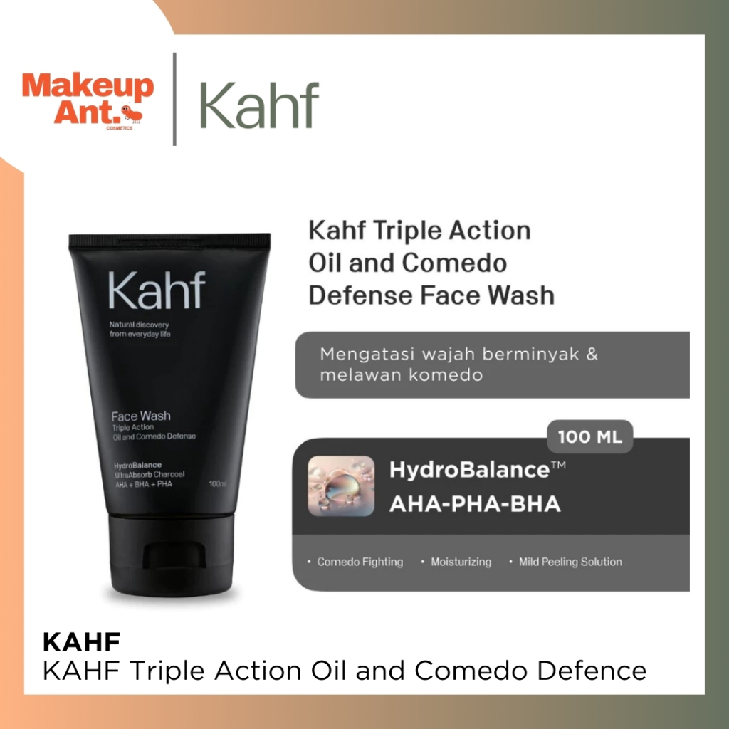 Jual Kahf Triple Action Oil and Comedo Defense Face Wash 100 ml - Sabun ...