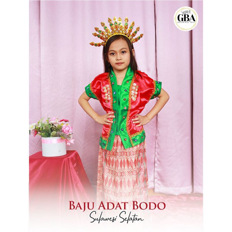 Jual BAJU ADAT BODO MAKASSAR ANAK | Shopee Indonesia