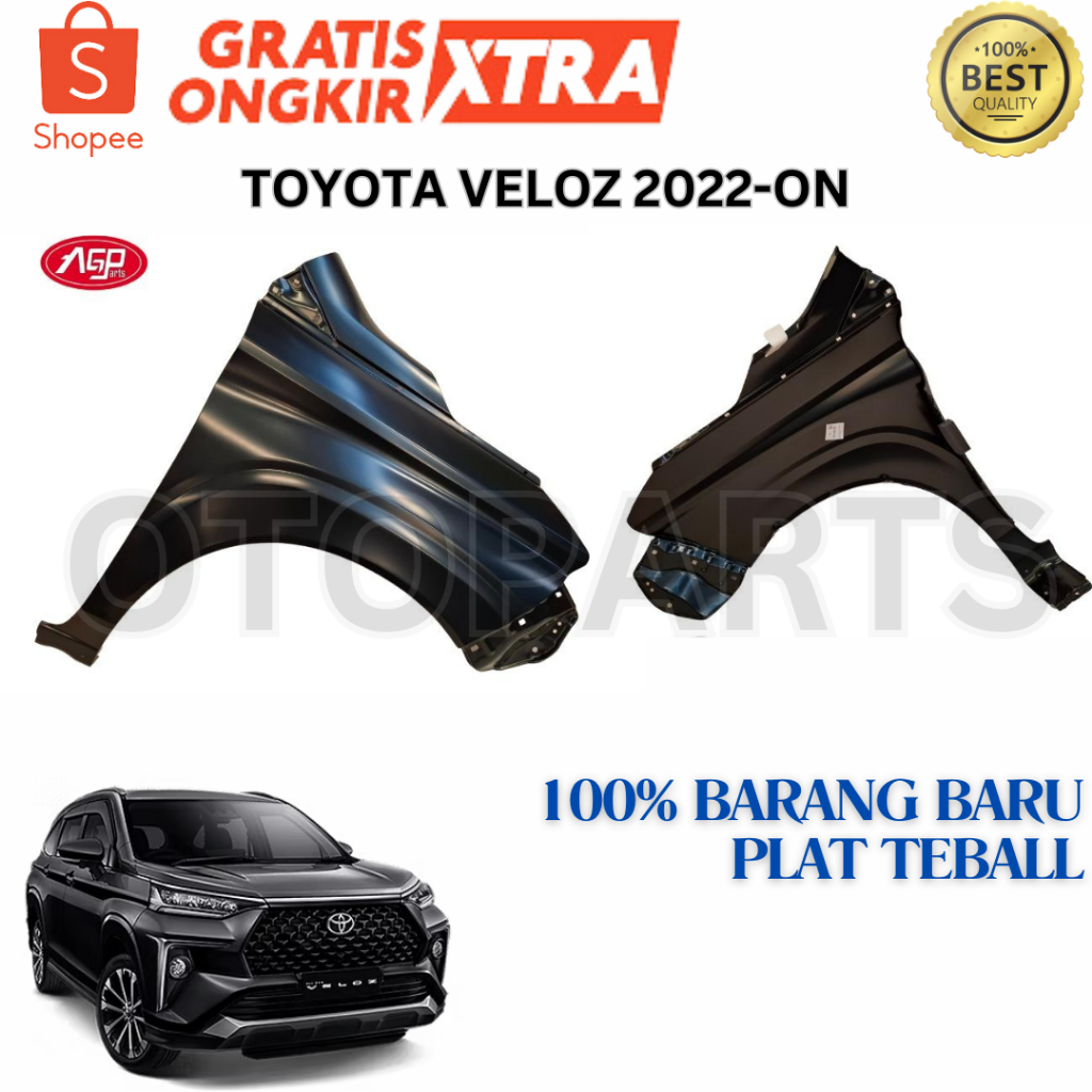 Jual 53812 53811-BZ580 FENDER SPAKBOR SAYAP NEW TOYOTA VELOZ 2022 2023 ...