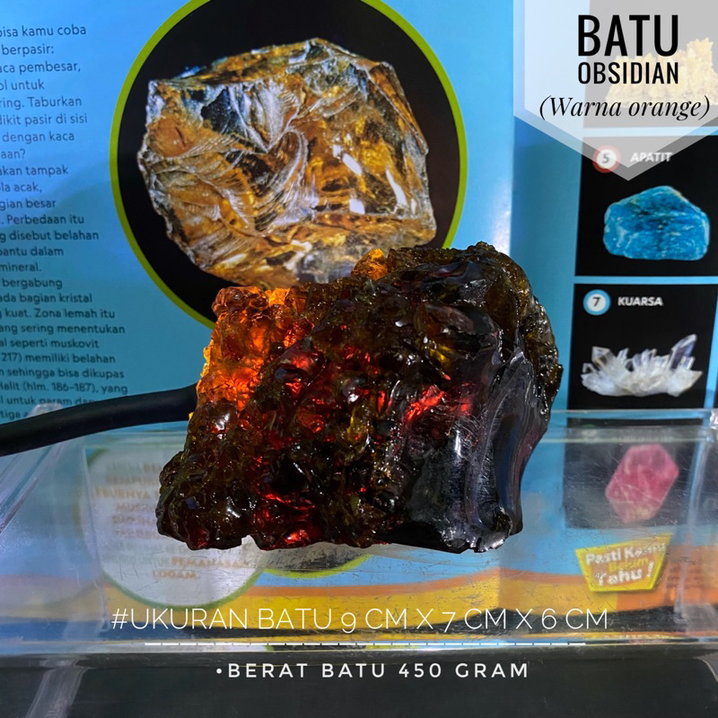 Jual Bongkahan Batu Crystal Obsidian Natural L121 atau Batu Obsidian ...