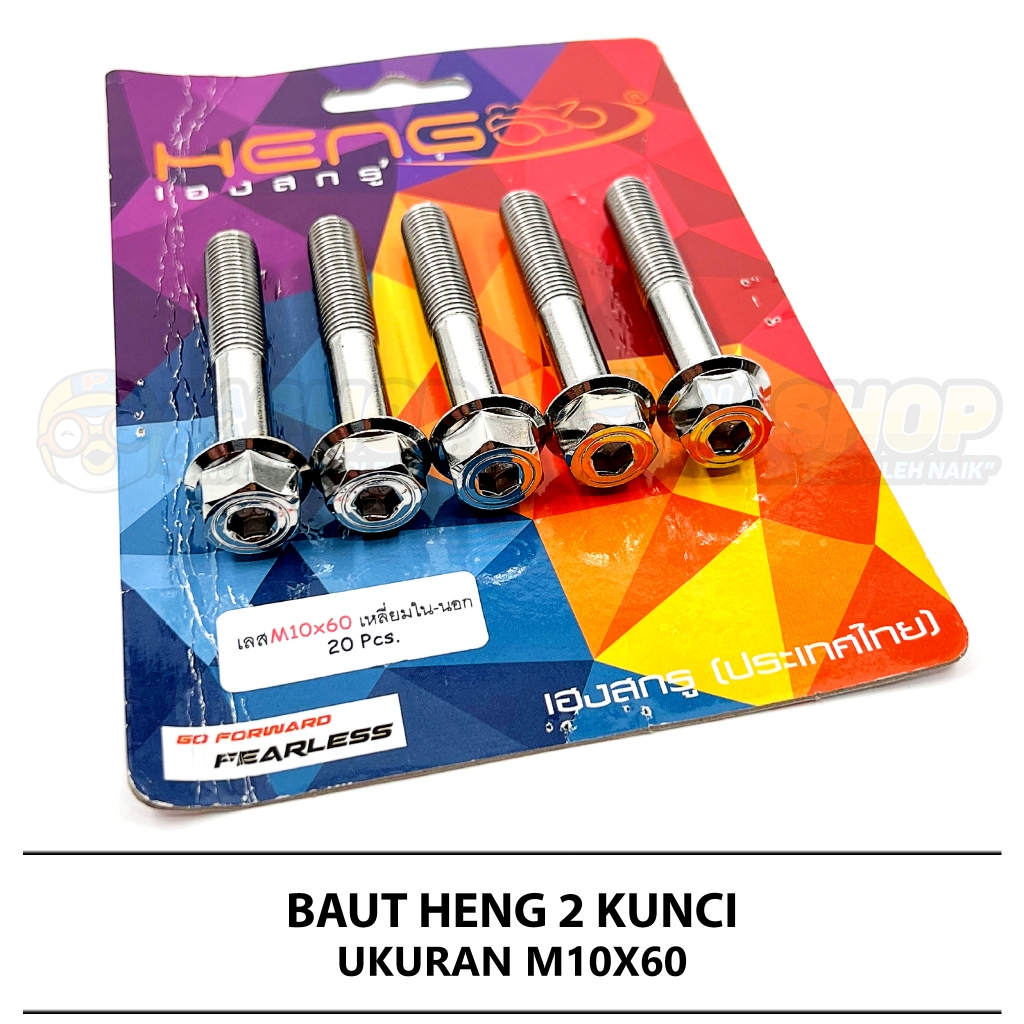 Jual Baut Probolt Knalpot Vario PCX ADV Stylo 125 150 160 Heng 2 Kunci Stainless | Shopee Indonesia