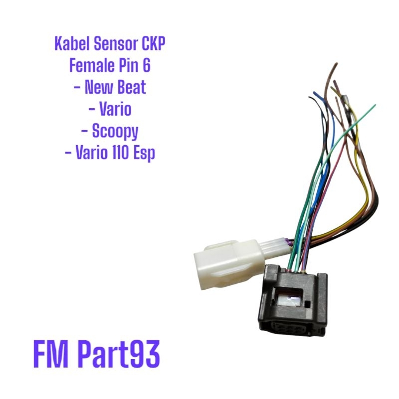 Jual Kabel Soket Sensor CKP Male Female Pin 6 F1 Honda New Beat Vario ...