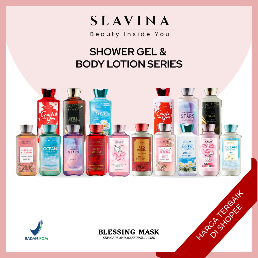 Jual SLAVINA Shower Gel | Body Lotion | Body Scrub by Nagita Slavina ...