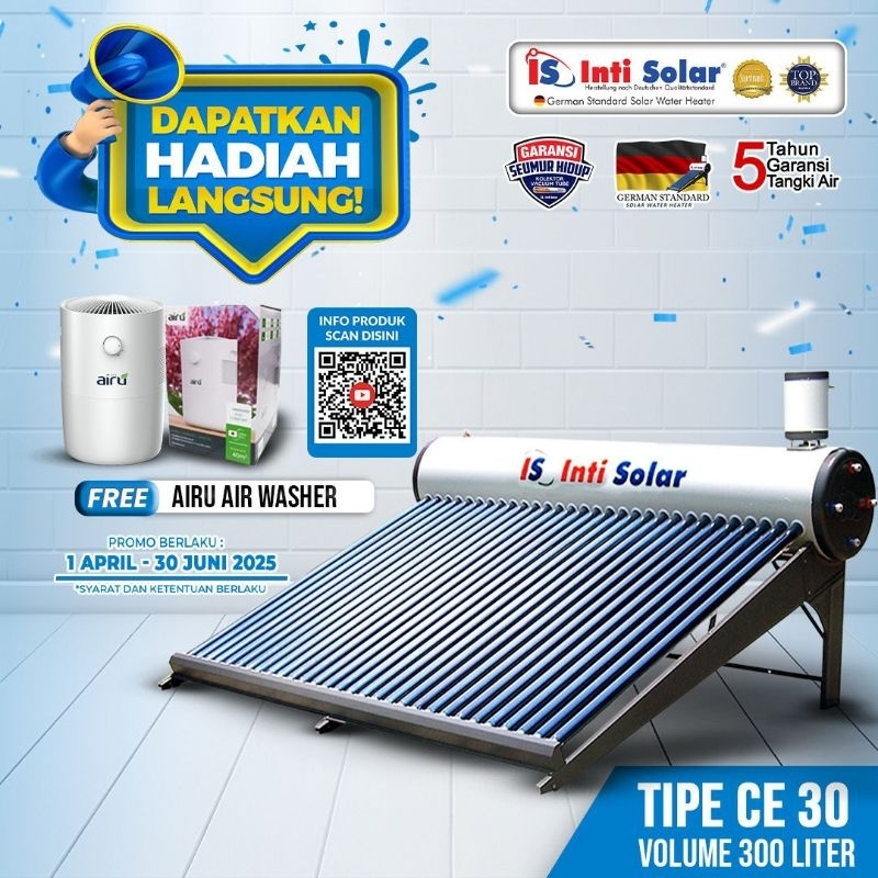 Jual Inti Solar CE 30/Intisolar CE30 Pemanas Air Tenaga Matahari 300 ...