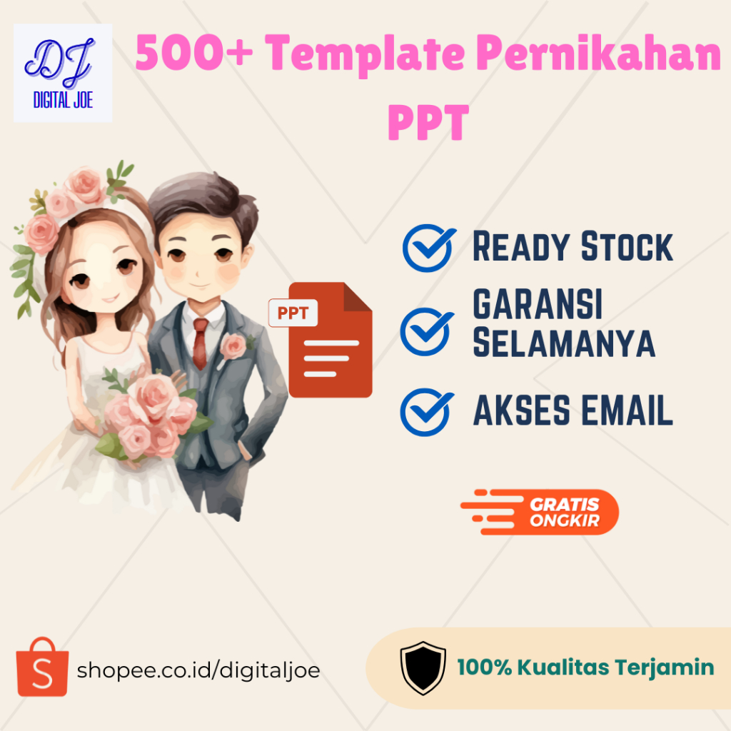 Jual 500+ Template Pernikahan PowerPoint – Desain Elegan & Profesional | Shopee Indonesia