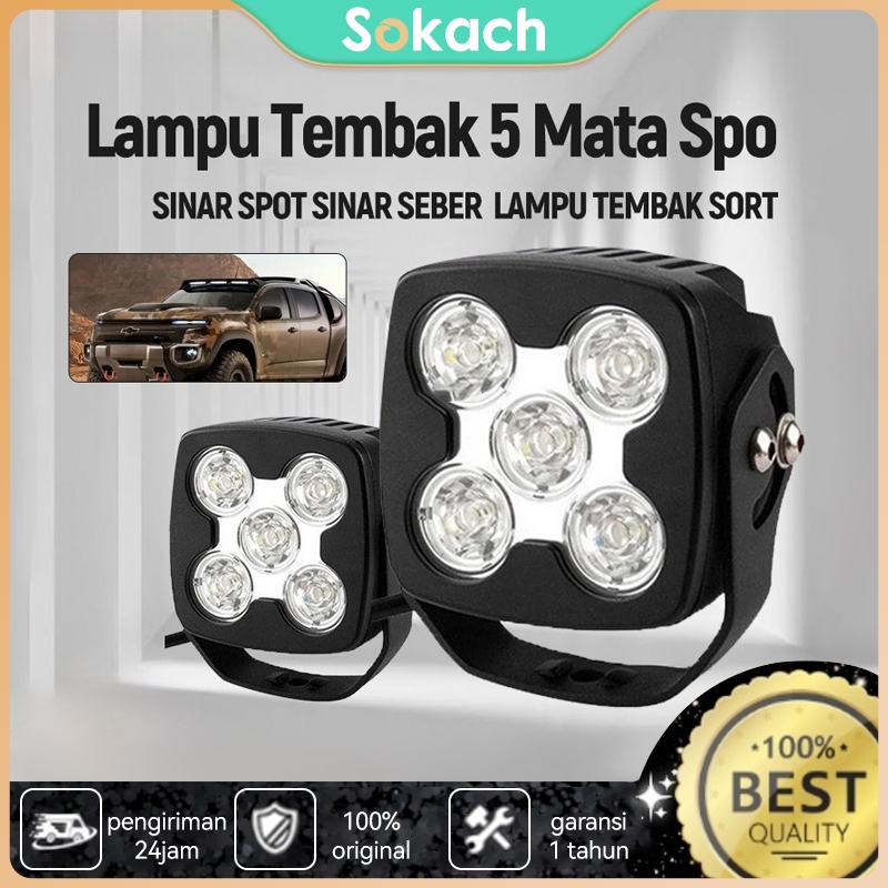 Jual Lampu Tembak Sorot Truck LED 24 Volt 12 Volt 50 Watt Dotrex 5 Mata ...