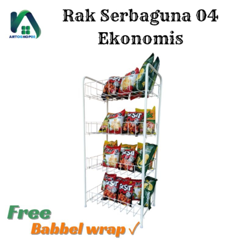 Jual Rak chiki 4 susun serbaguna ekonomis besi anti karat | Shopee ...