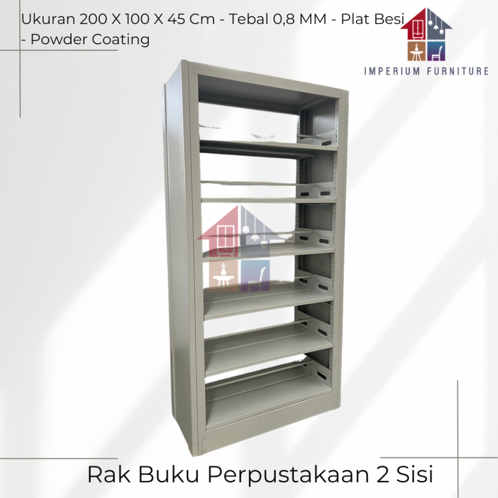 Jual Rak Buku / Rak Buku Besi / Rak Perpustakaan / Rak Buku ...