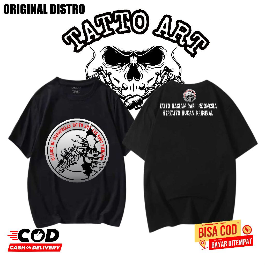 Jual KAOS DISTRO CRIME MERCH MASBERTO TATTO BUKAN KRIMINAL TATTO JUGA ...