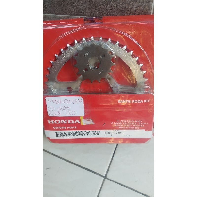 Jual Gear gir 1 set Girset Rantai Supra 150 Supra150 GTR K56 Original ...