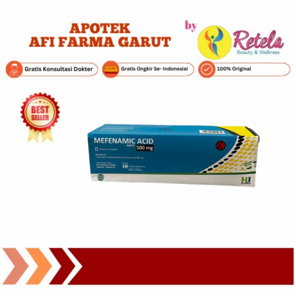 Jual ASAM MEFENAMAT 500MG HJ BOX 10 STRIP | Shopee Indonesia