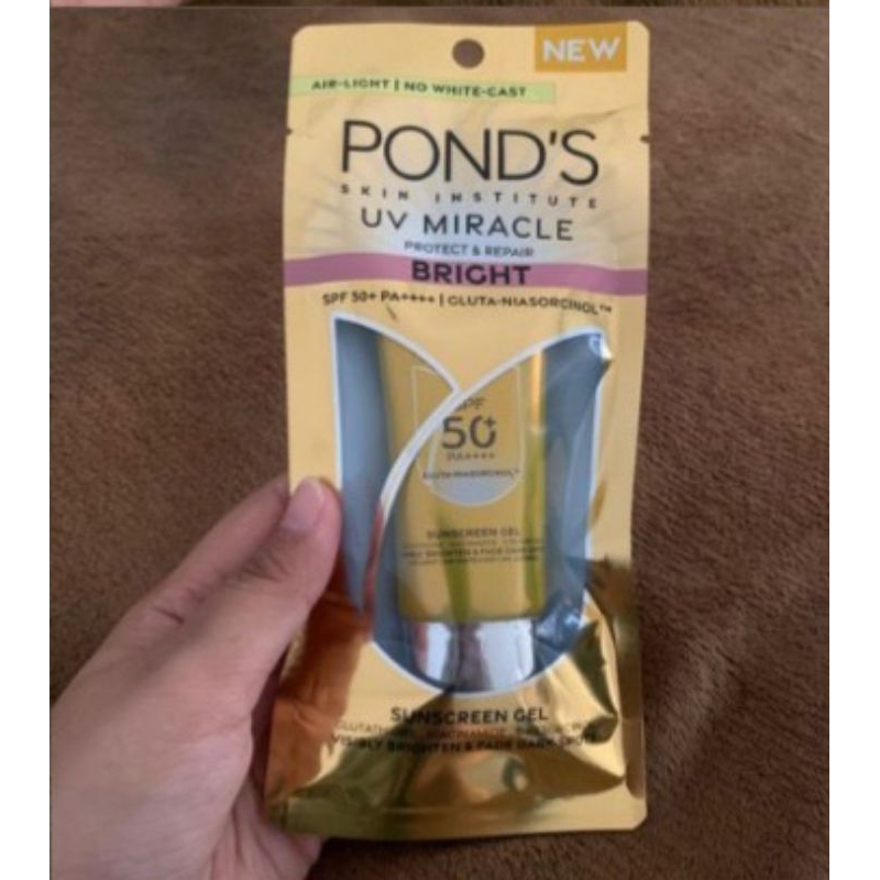 Jual Pond's UV Miracle Bright Sunscreen Gel SPF 50+ PA++++ 25gr ...