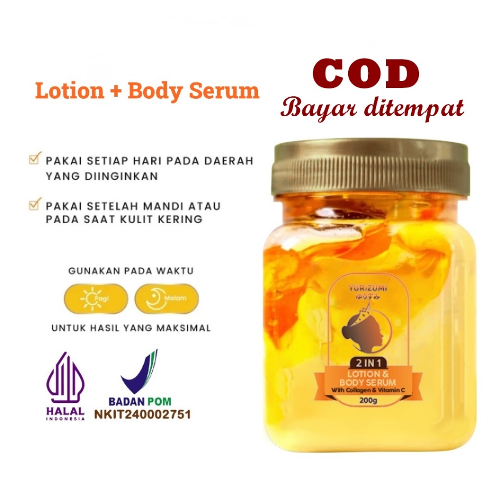 Jual Collagen Yurizumi Body Lotion + Body Serum Efektif Memutihkan dan ...