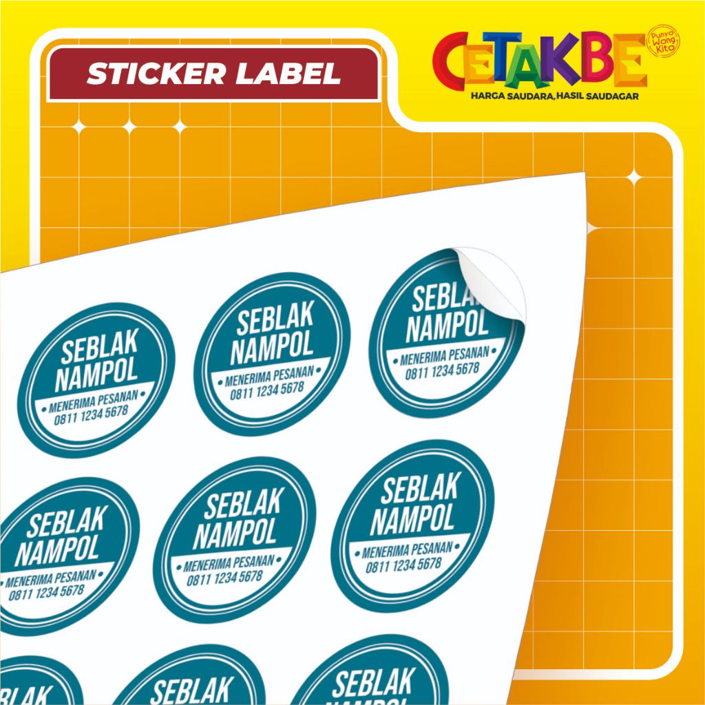 Jual Cetak Stiker Bulat Label Chromo Free Desain Template - Cocok untuk ...