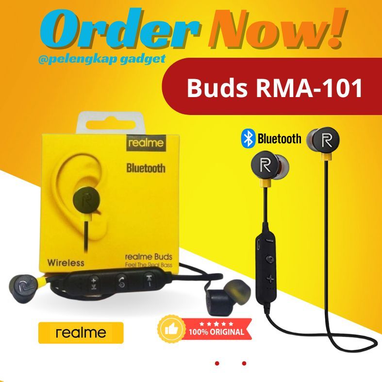 Jual realme Buds Wireless Bluetooth Feel The Real Bass (RMA-101 ...