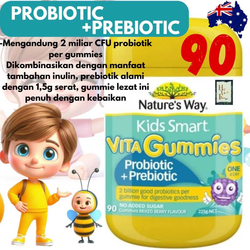 Jual Nature's Way Kids Smart Vita Gummies Probiotic + Prebiotic 90 Pastilles | Shopee Indonesia