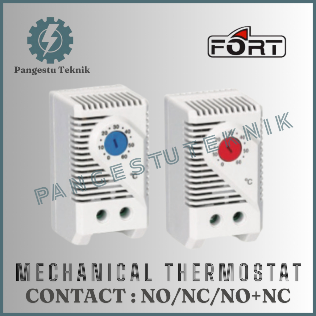 Jual Thermostat setting suhu 0 - 60 C / Din rail type mechanical thermostat pengaturan suhu/ KTS ...