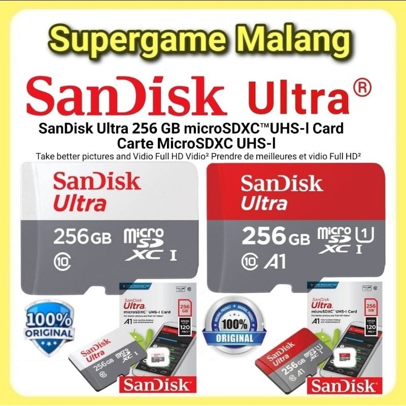 Jual Micro SD Memory Card 256 GB Giga Original Ori Sandisk | Shopee ...