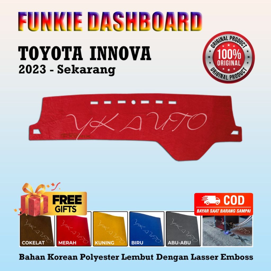 Jual Funkie Dashboard Innova Zenix Cover Dasboard Toyota All New Innova ...