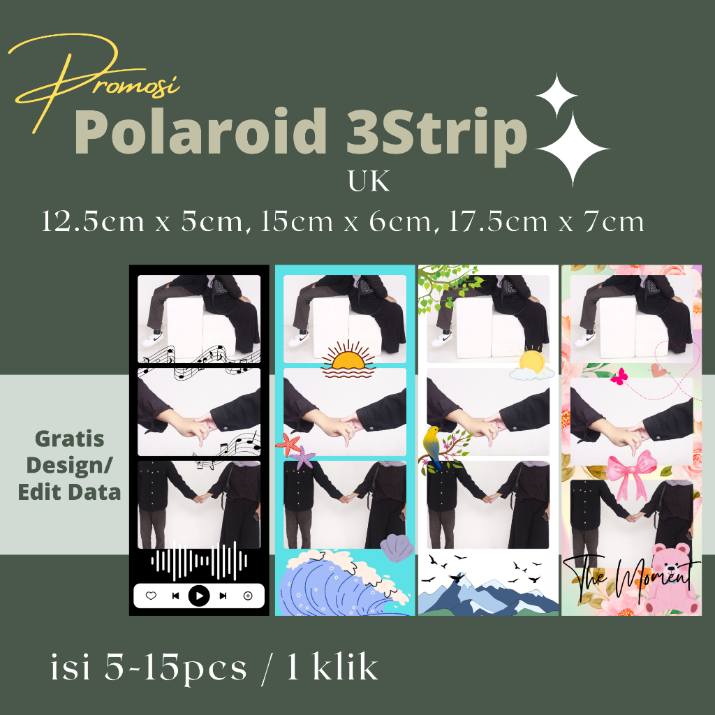 Jual Cetak Polaroid Strip 3foto , Polaroid Strip , Cetak Foto Polaroid ...